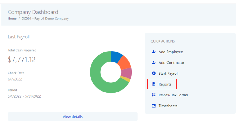 Accessing Payroll Reports