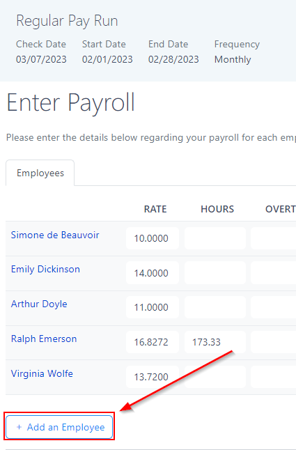 How do I add a termed employee to my payroll?