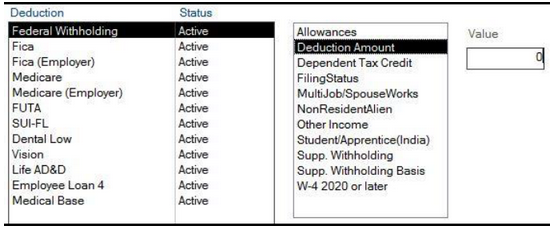 2020 or Later W-4 Form Federal Withholding Set Up