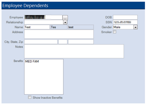 Entering Dependents for an HR Profile