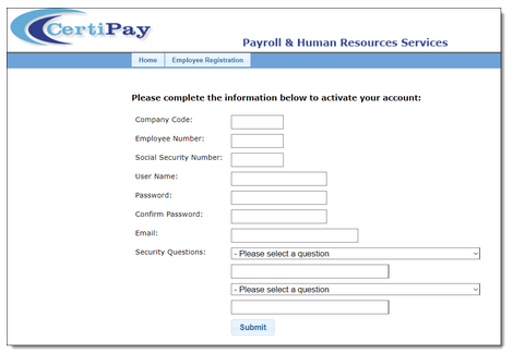 Registering for Employee Self Service