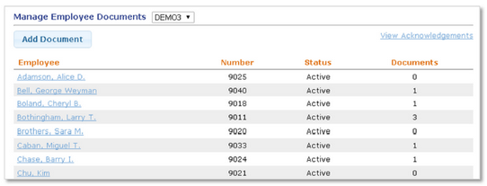 Using Document Acknowledgement
